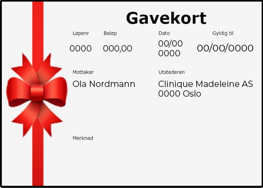 Gavekort for han og henne – Clinique Madeleine